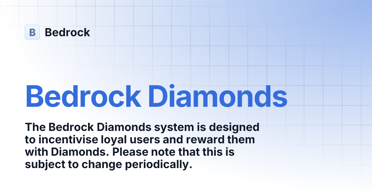 Bedrock Diamonds | Bedrock